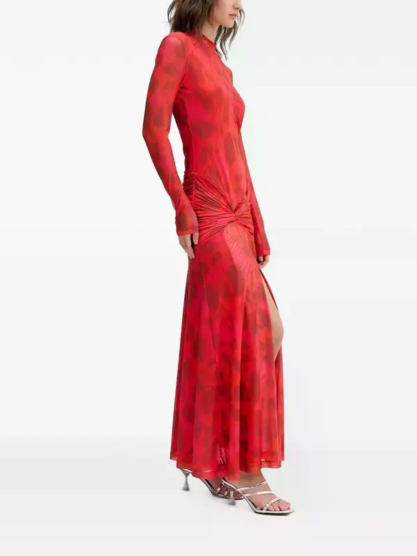 Bardot Lea Floral-print Maxi Dress - Red