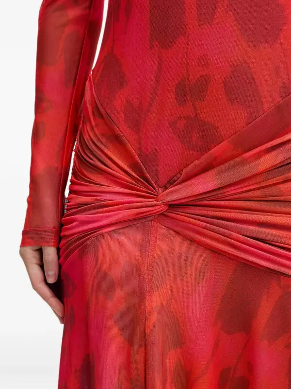 Bardot Lea Floral-print Maxi Dress - Red