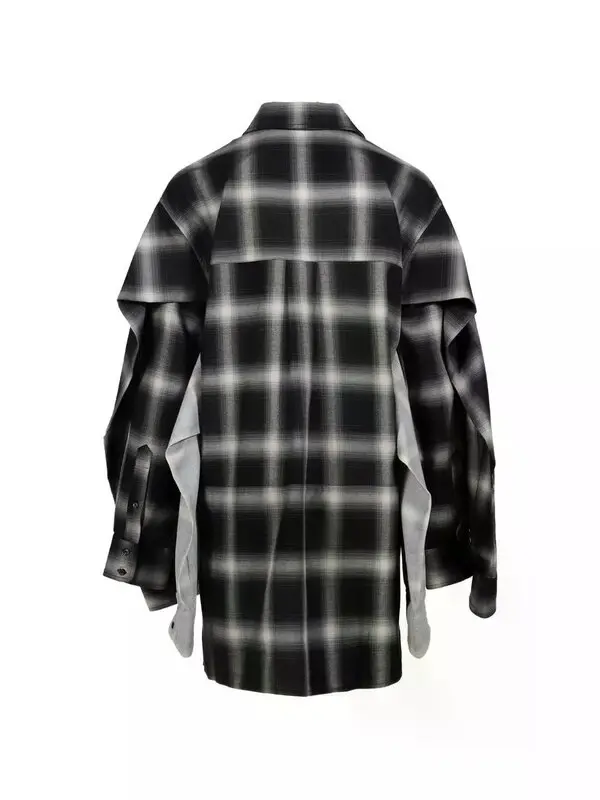 SRVC STUDIO Check-pattern Deconstructed Shirt