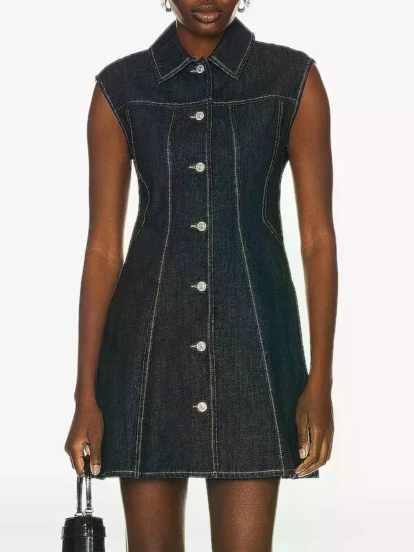 Givenchy Button-up Denim Mini Dress