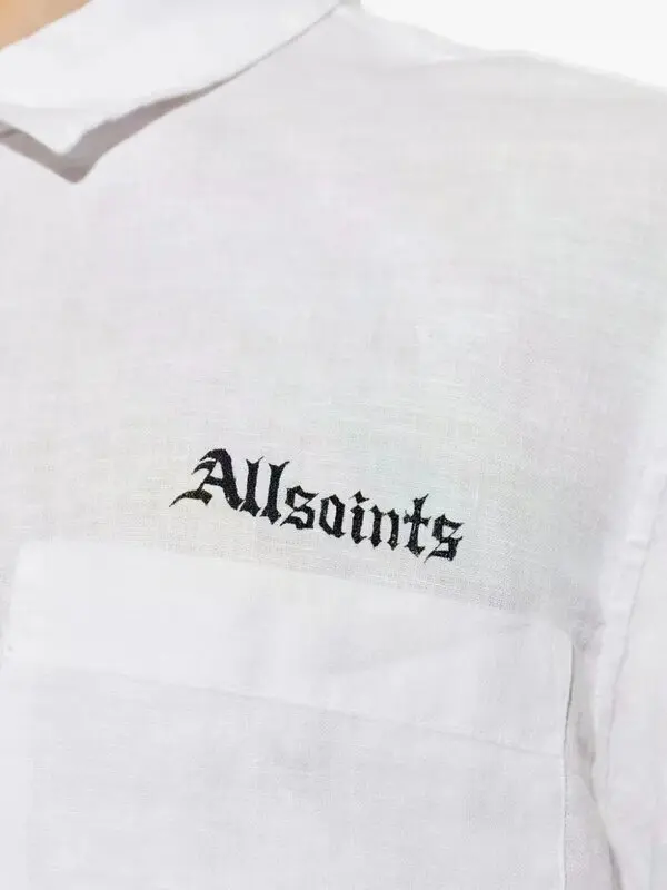 ALLSAINTS Terror Graphic-print Linen Shirt