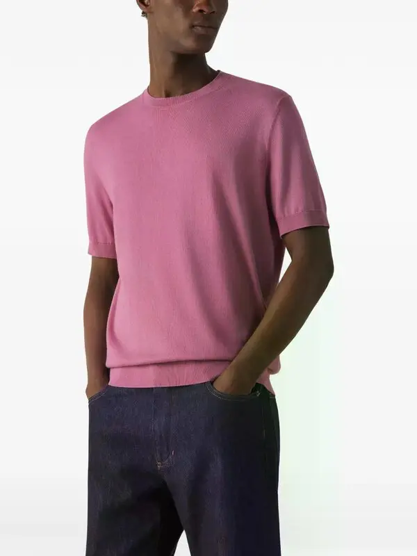 Zegna Short Sleeved Cotton T-shirt