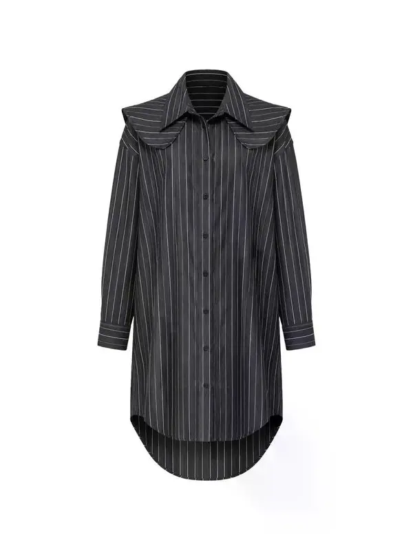 Y/project Striped Pinstripe Shirt Maxi Dress