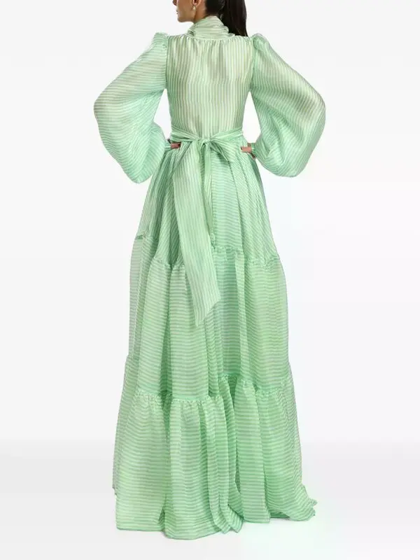 MIAU BY CLARA ROTESCU Striped Maxi Dress