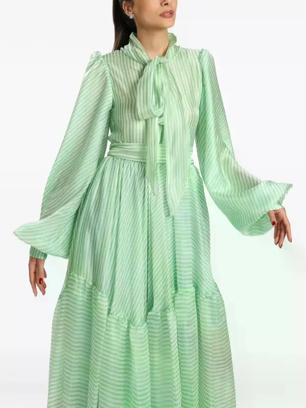 MIAU BY CLARA ROTESCU Striped Maxi Dress