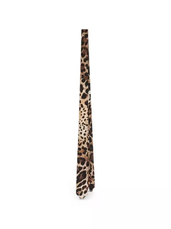 Dolce & Gabbana Leo-print Silk Twill Tie