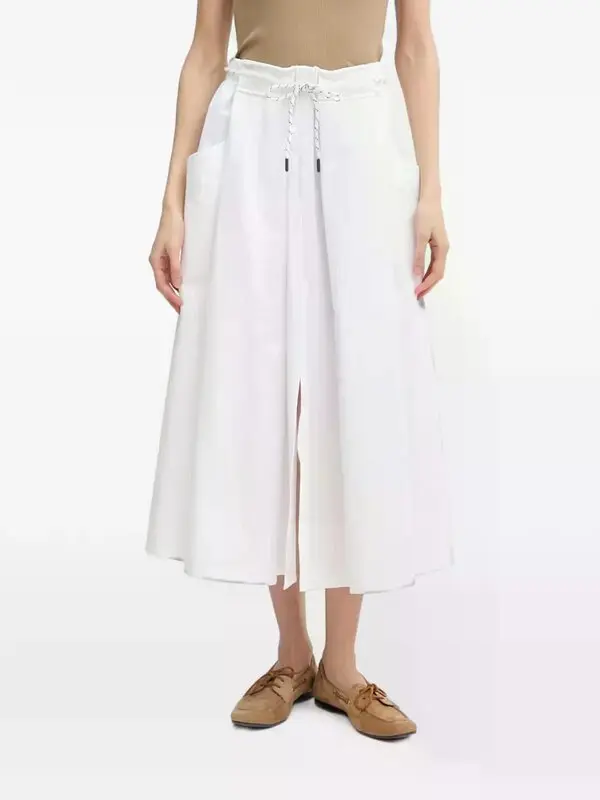 BENETTON Drawstring-waist Pocketed Midi Skirt