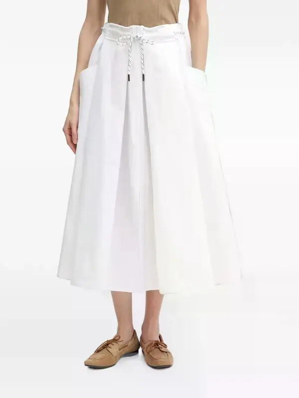 BENETTON Drawstring-waist Pocketed Midi Skirt