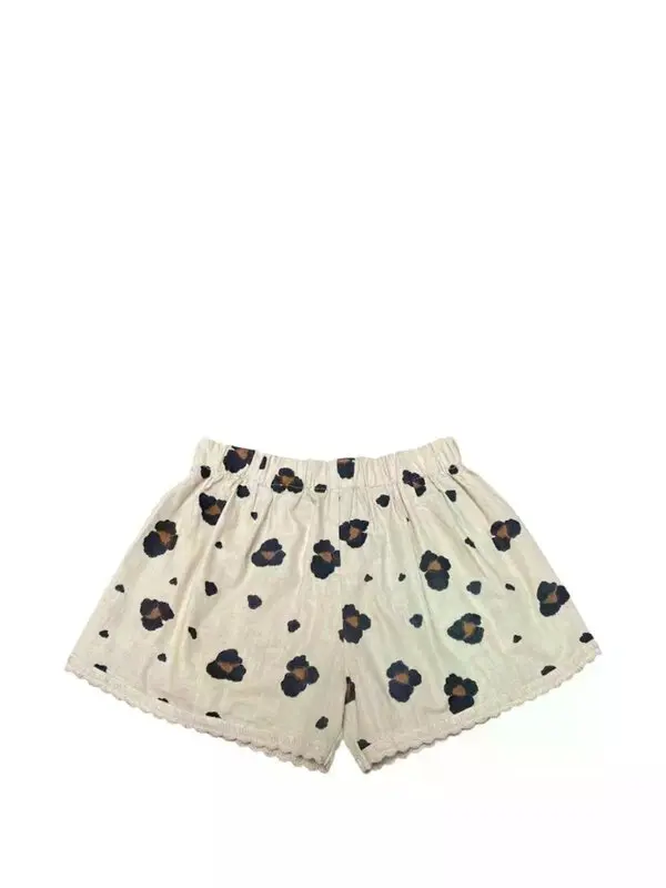 ORSINA Animal-print Lace-trim Shorts