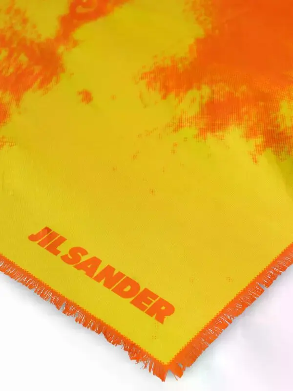 JIL SANDER Logo-print Fringed Scarf