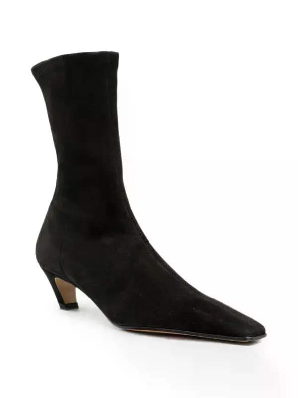 Khaite Arizona Pointed-toe Suede Ankle Boots