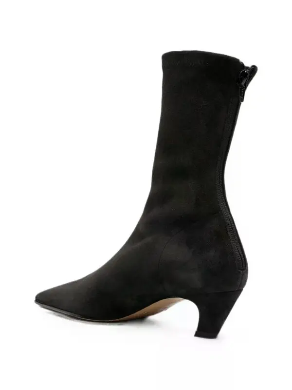 Khaite Arizona Pointed-toe Suede Ankle Boots