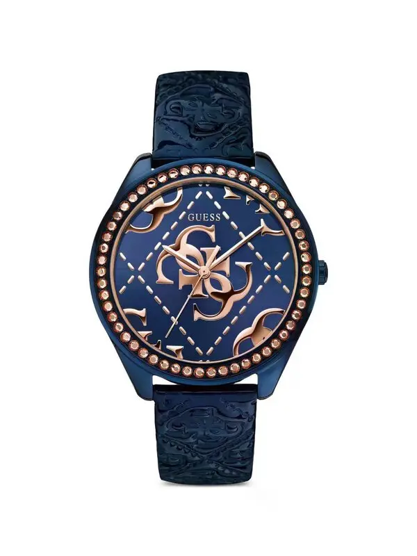 Guess Iconic Crystal-embellished 36mm Watch - Blue