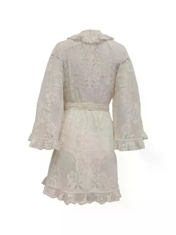 Zimmermann Tiggy Ruffled Lace Mini Dress
