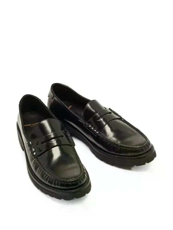 Saint Laurent Le Penny Leather Loafers