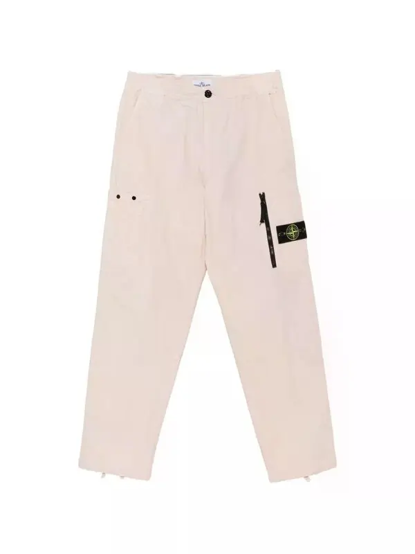 Stone Island Logo-patch Loose-fit Cotton Cargo Pants