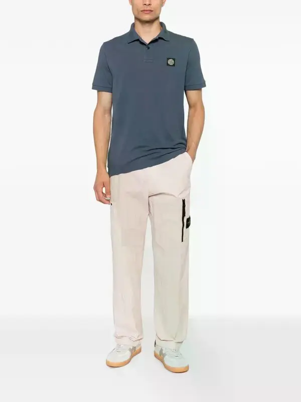 Stone Island Loose-fit Cargo Pants With Compass Badge - Pink