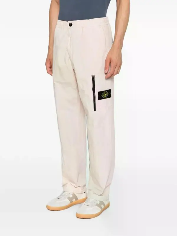 Stone Island Loose-fit Cargo Pants With Compass Badge - Pink
