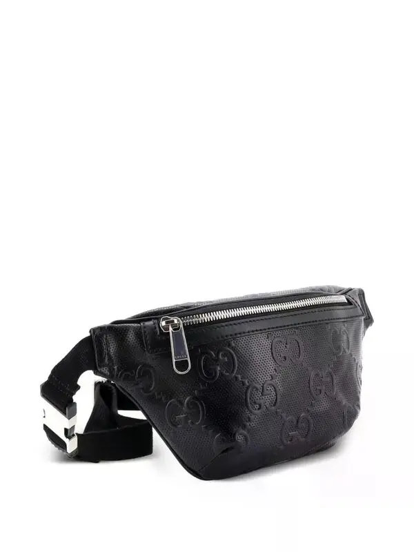 Gucci Gg Embossed Perforated Leather Belt Bag