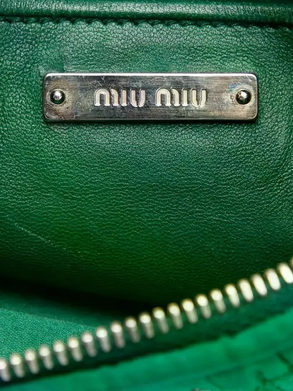 Miu Miu Matelasse Nylon Crystal Chain Crossbody Bag