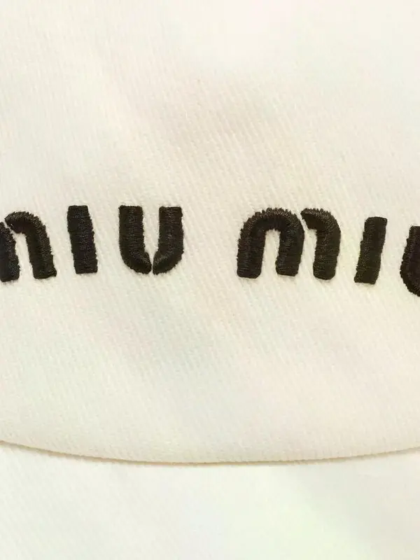 Miu Miu Logo Embroidered Baseball Cap
