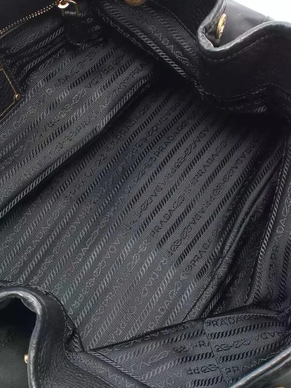 Prada 2010-2016 Vitello Daino Trimmed Tessuto Satchel