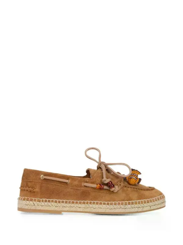 AQUAZZURA Beaded Suede Espadrilles
