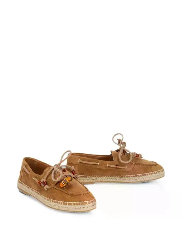AQUAZZURA Beaded Suede Espadrilles