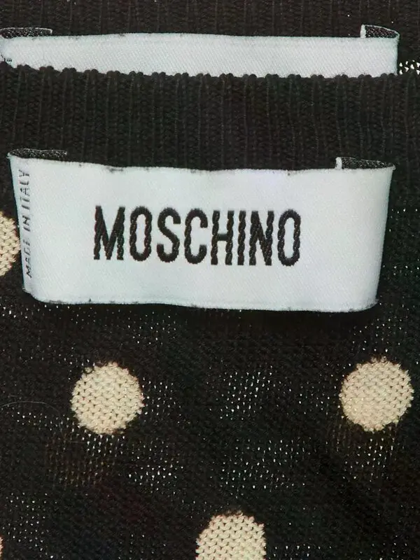 Moschino Polka Dot Knit Top And Cardigan Set