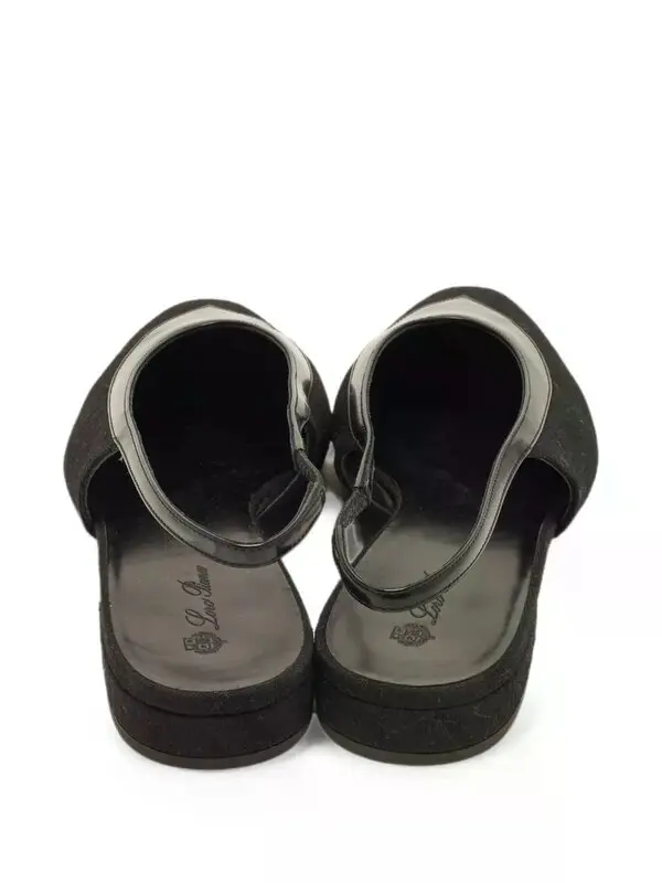 Loro Piana Leather-trim Slingback Ballet Flats
