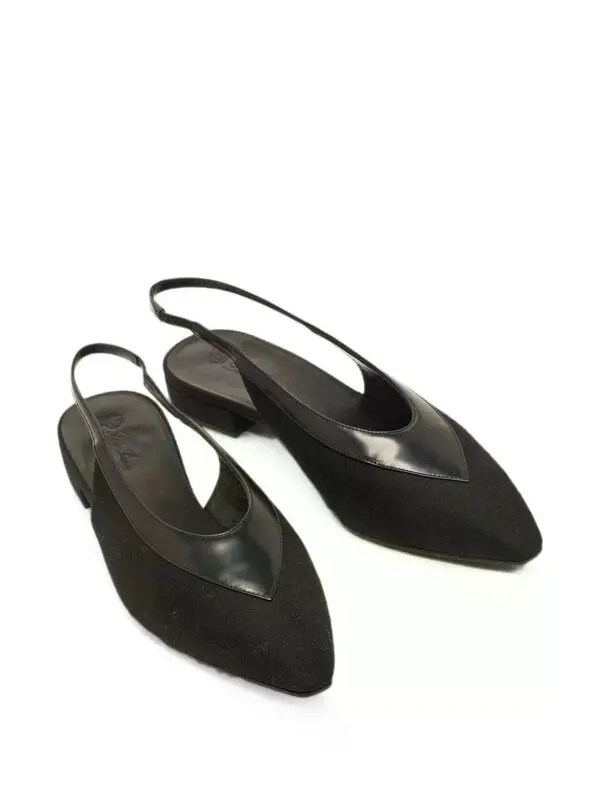 Loro Piana Leather-trim Slingback Ballet Flats