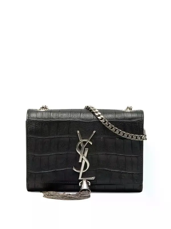 Saint Laurent Small Monogram Kate Tassel Bag - Black