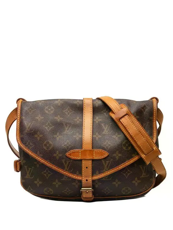 LOUIS VUITTON 1993 Monogram Saumur 25 Crossbody Bag - Brown