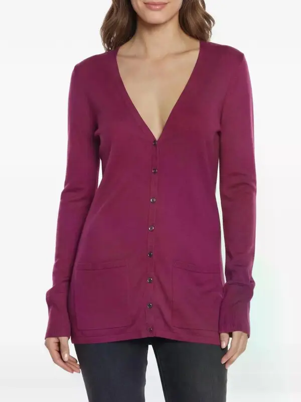 Burberry V-neck Button-up Cardigan - Pink