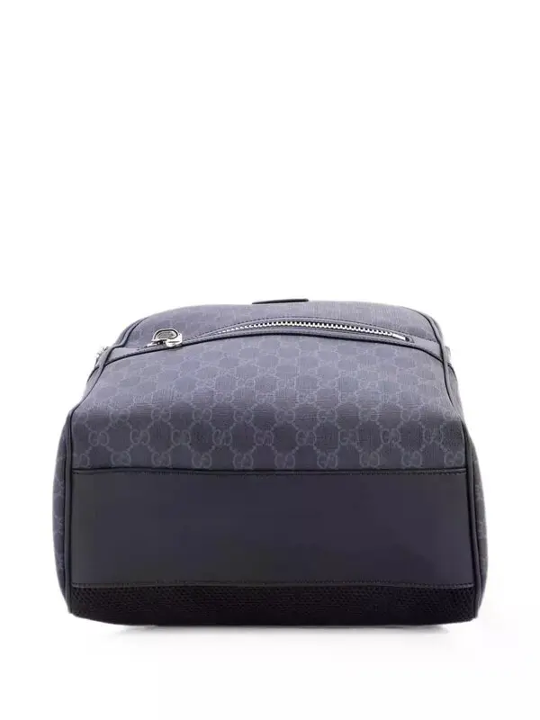 Gucci Front Zip Pocket Gg Coated Canvas Medium Backpack
