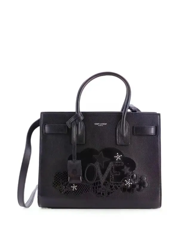Saint Laurent Sac De Jour Bag Patchwork Leather Baby Tote Bag