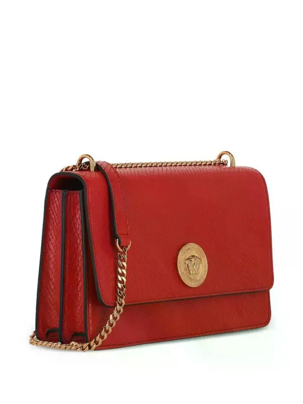 Versace La Medusa Snake-embossed Cross Body Bag