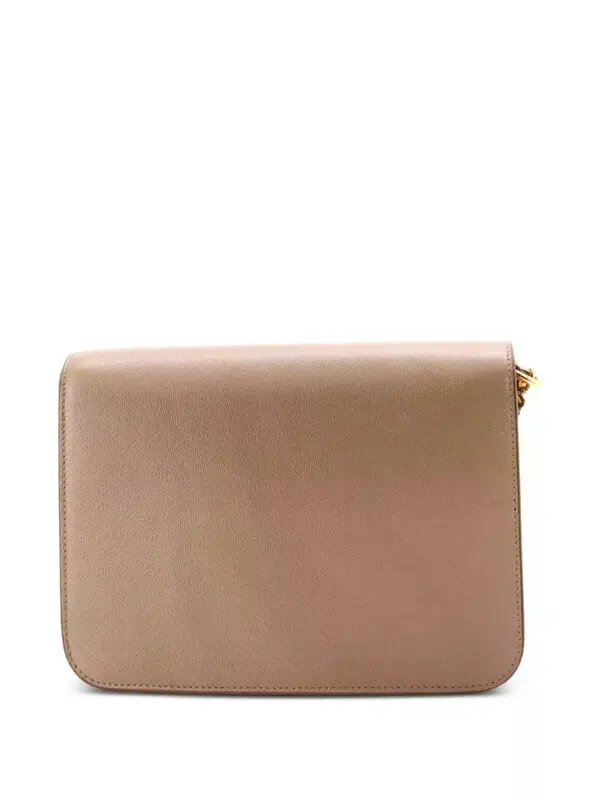 Burberry Mackford Leather And House Check Canvas Small Shoulder Bag - Neutrals
