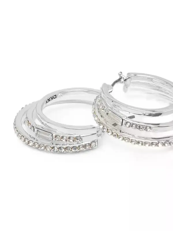 Dkny Juna Crystal-embellished Layered Hoop Earrings
