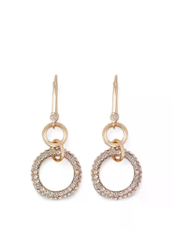 Dkny Hailey Crystal-embellished Drop Earrings - Gold