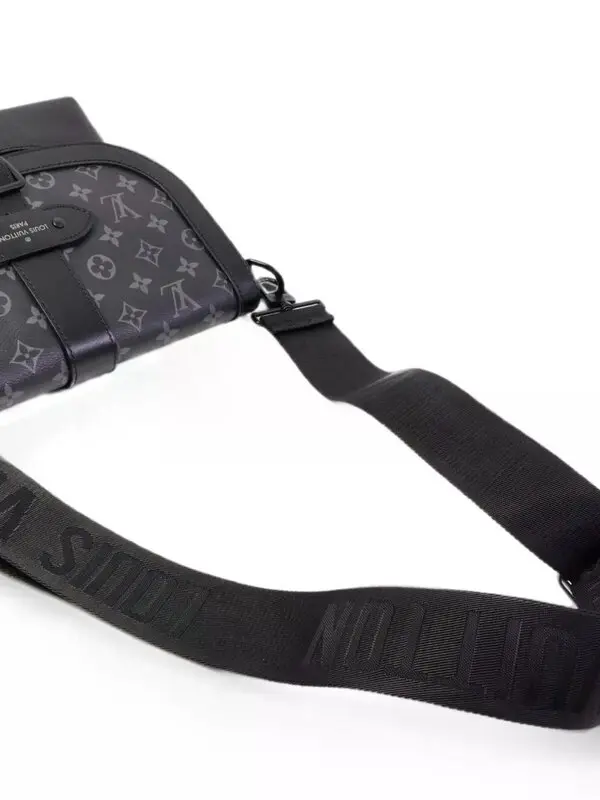 LOUIS VUITTON Saumur Monogram Eclipse Shoulder Bag