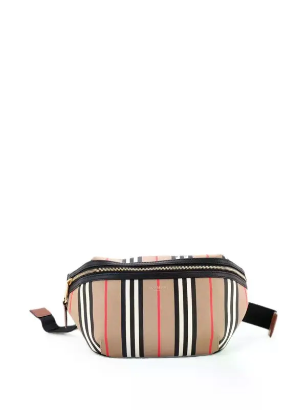 Burberry Sonny Waist Bag Icon Stripe E-canvas Medium Belt Bag