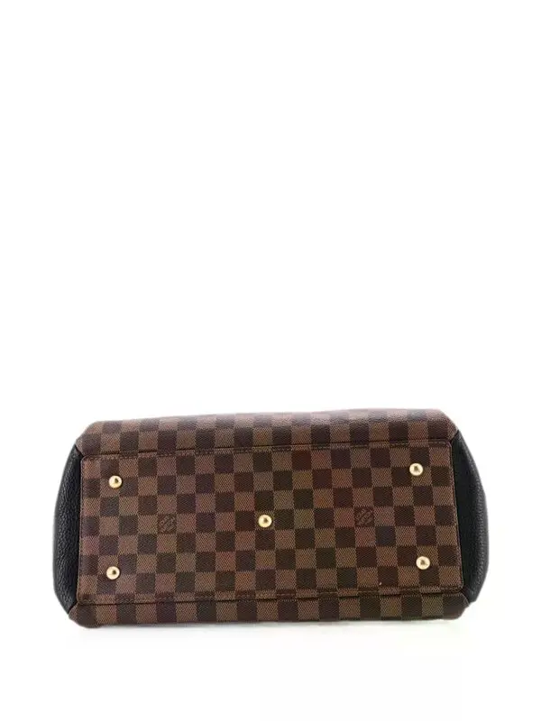 LOUIS VUITTON Normandy Handbag Damier And Leather Satchel