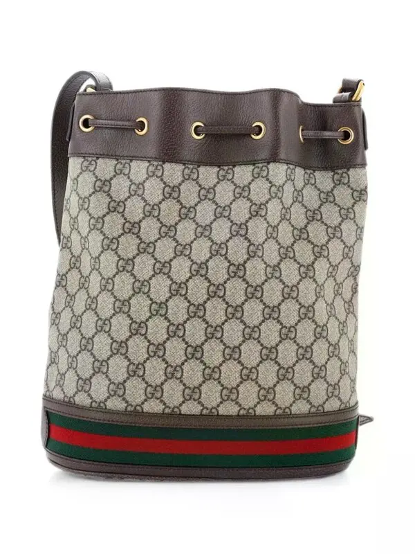 Gucci Ophidia Gg Coated Canvas Medium Bucket Bag