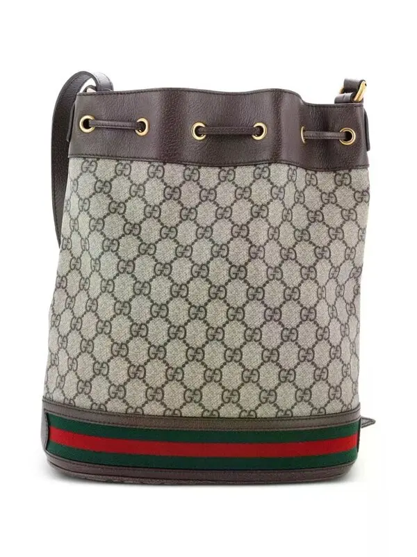 Gucci Ophidia Gg Coated Canvas Medium Bucket Bag