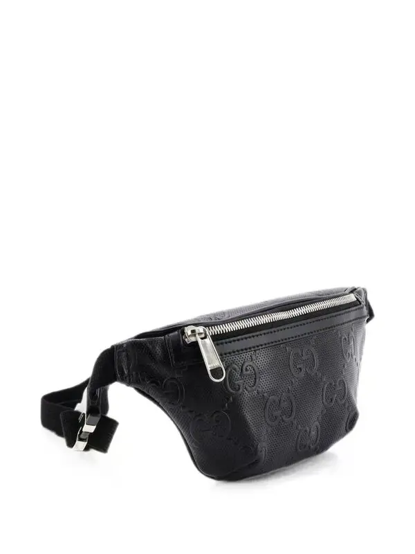 Gucci Gg Embossed Perforated Leather Belt Bag