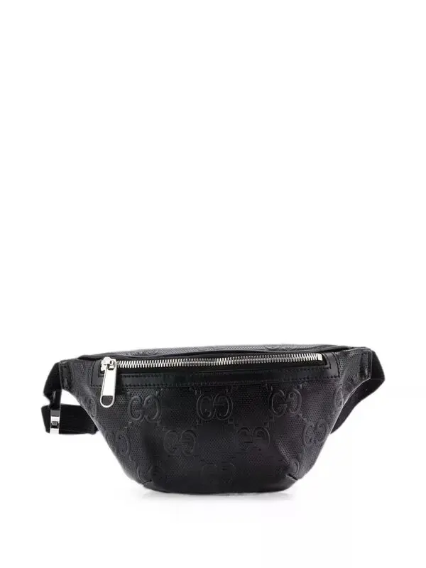 Gucci Gg Embossed Perforated Leather Belt Bag
