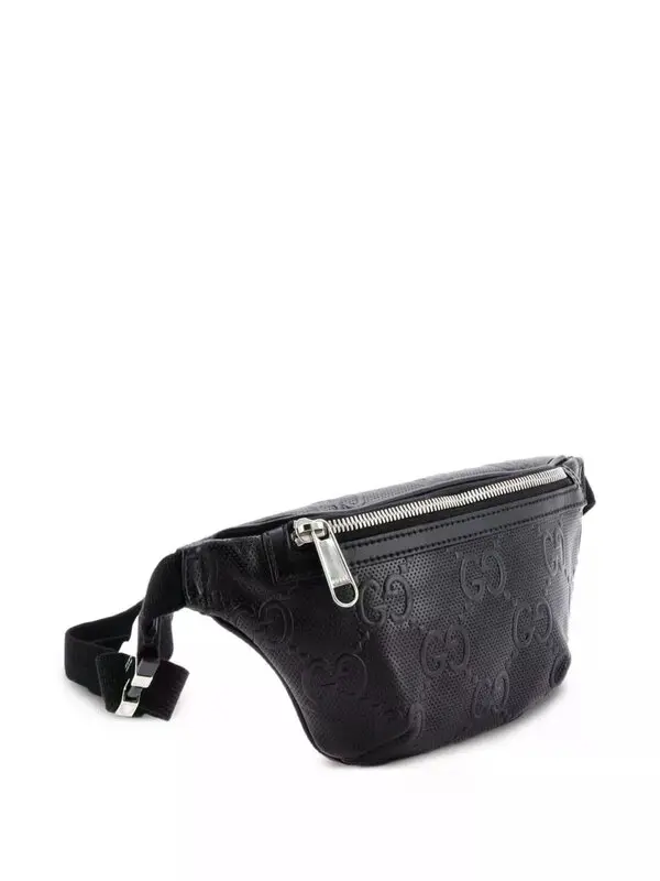 Gucci Gg Embossed Perforated Leather Belt Bag