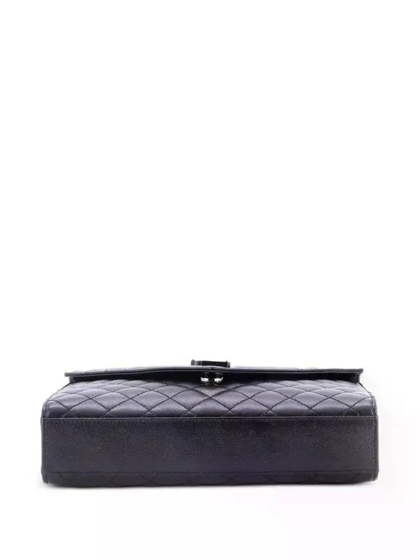 Saint Laurent Classic Monogram Envelope Satchel - Black