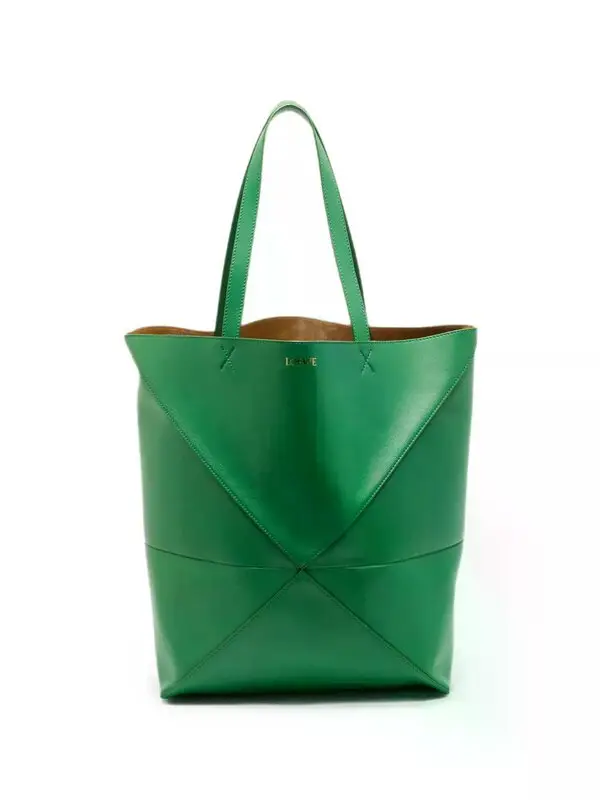 Loewe Geometric Construction Tote Bag - Green